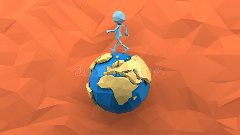 Man Walking Planet Earth Stock Illustrations – 618 Man Walking Planet ...