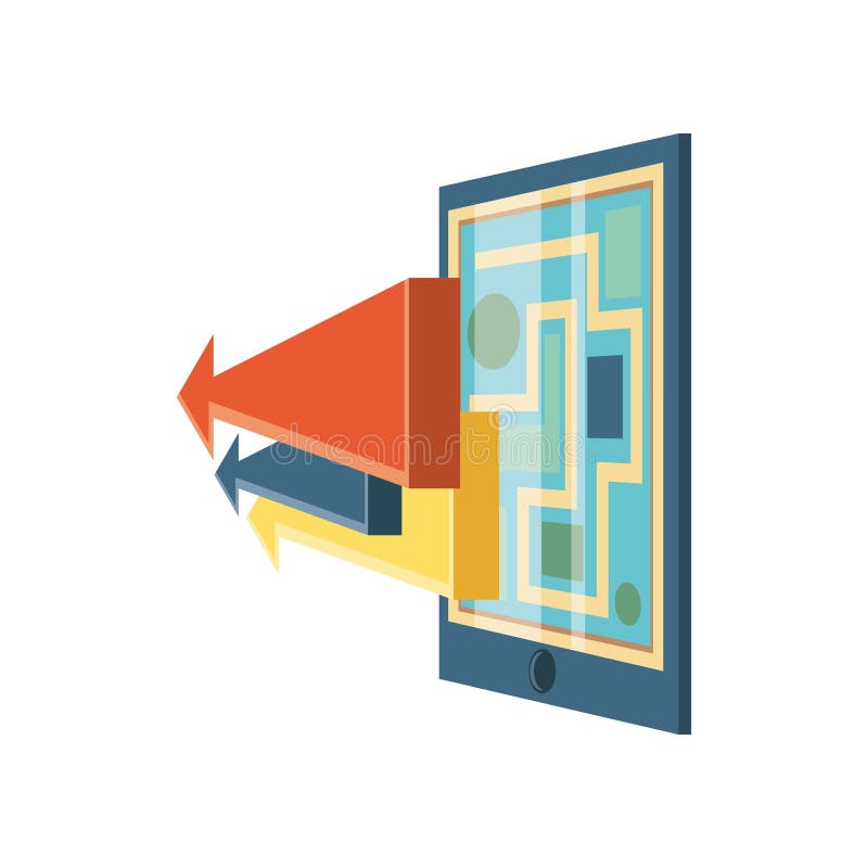 Paper Map Guide with Arrows Stock Vector - Illustration of cartography ...