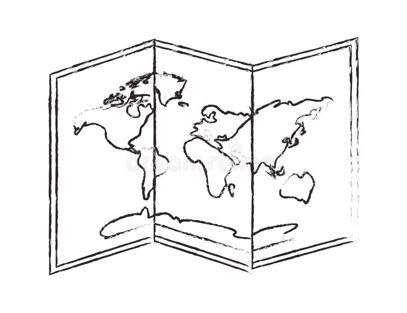 Paper map guide icon stock vector. Illustration of paper - 145484675