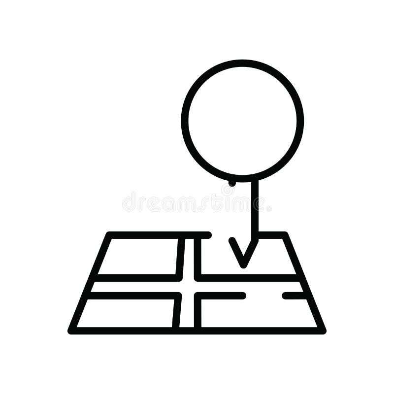 Paper Map Guide with Pins Location Icon Stock Vector - Illustration of ...