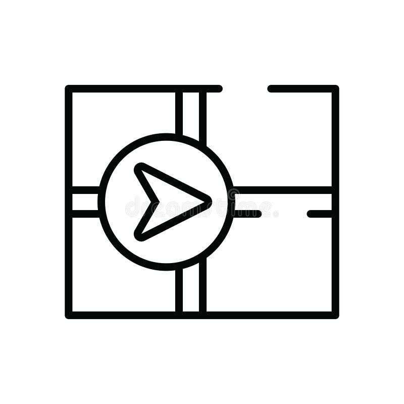 Paper Map Guide with Pins Location Icon Stock Vector - Illustration of ...