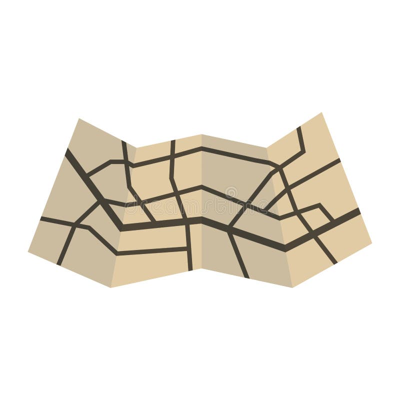 Paper map icon image stock vector. Illustration of cartography - 81788856