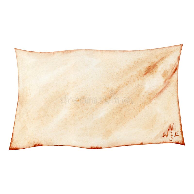 Paper Map Template. Empty for Your Backdrop. Brown Recycled Paper ...