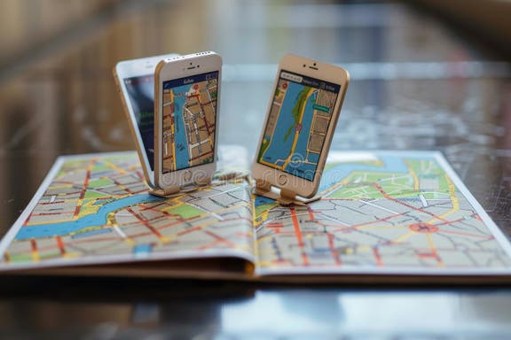 A Paper Map Unfolding into a GPS Navigation System, Showcasing the ...