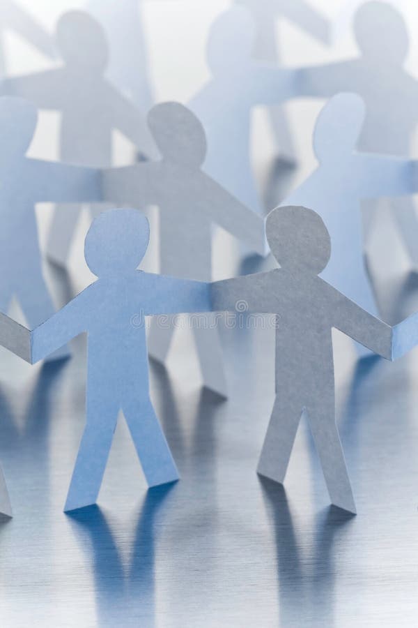 Paper Men stock image. Image of equality, joined, isolated - 17475507