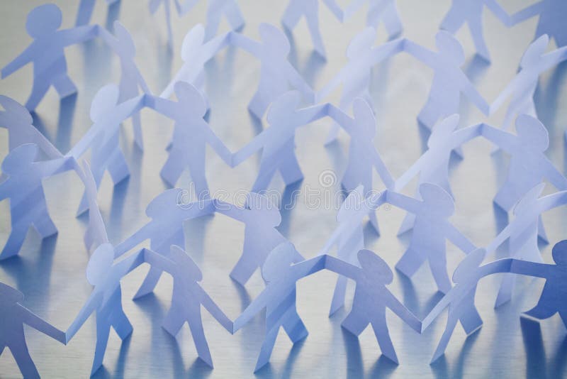 Paper Men stock image. Image of equality, joined, isolated - 17475507