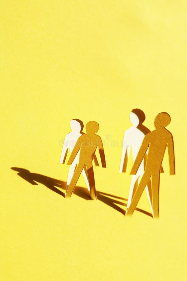 Paper Men with Shadow stock photo. Image of sunlight - 257246932