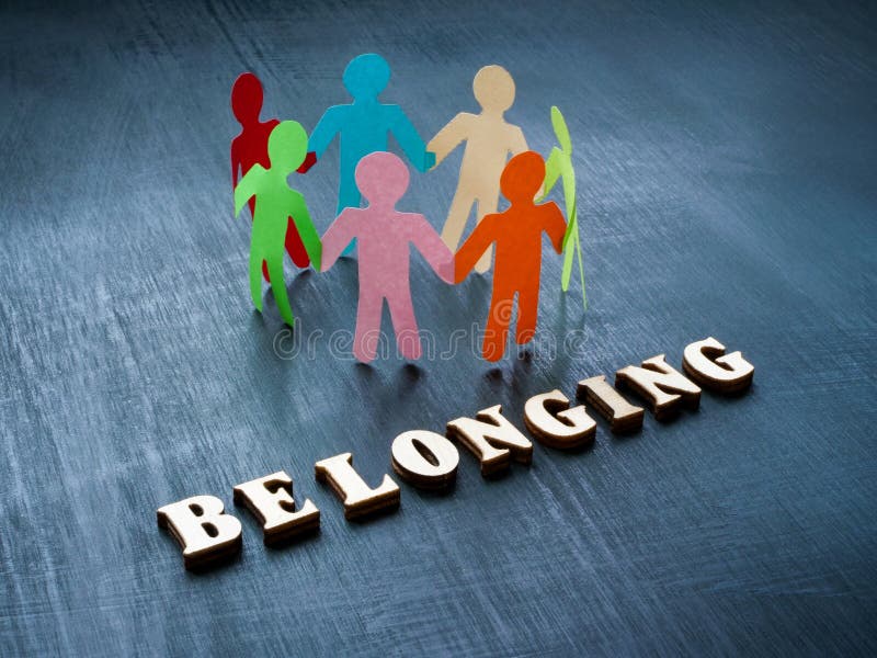 Colorful Paper Men and the Word Belonging. Stock Photo - Image of ...