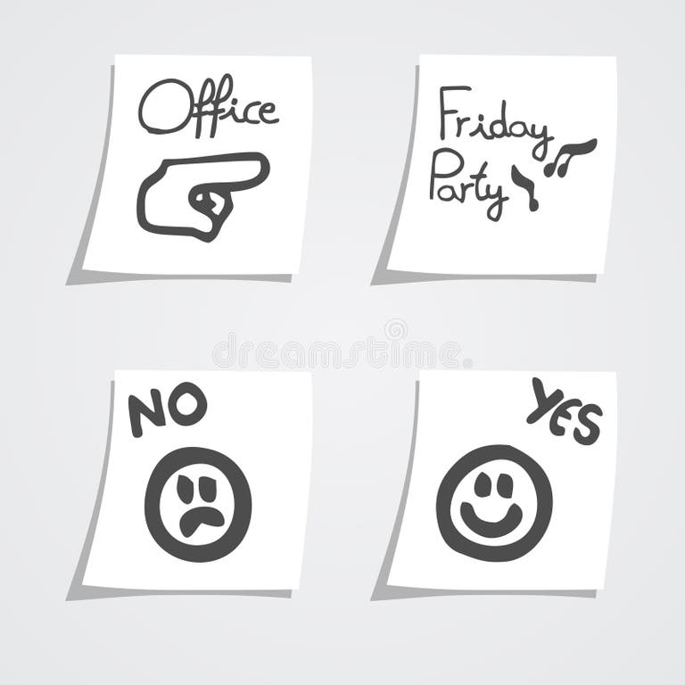 Paper messages stock vector. Illustration of symbol, face - 24813867