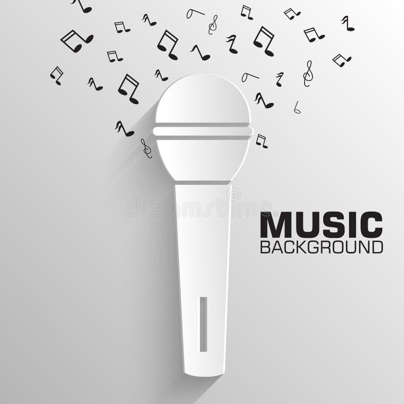 Set Paper Cut Microphone, Drum, Speaker Volume and Icon. Paper Art ...