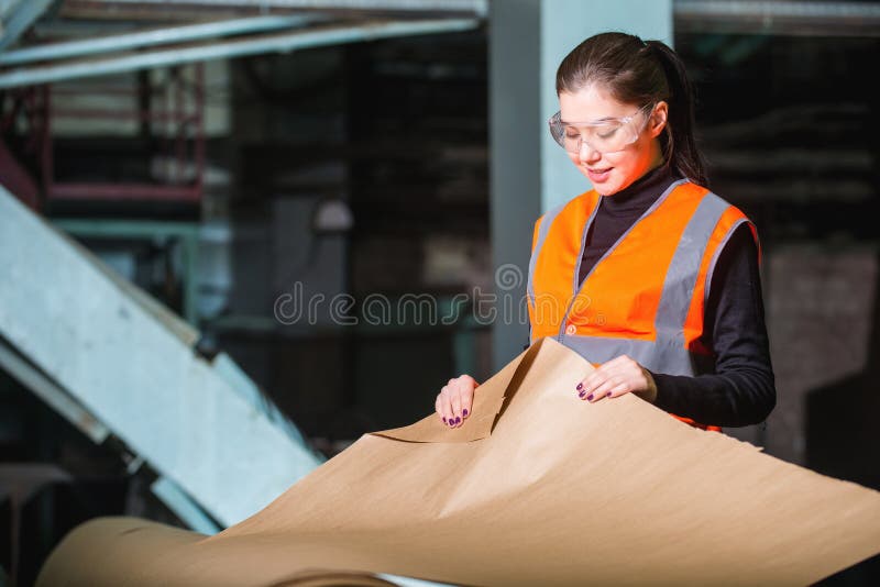 Paper mill facotry worker stock image. Image of factory - 80143797