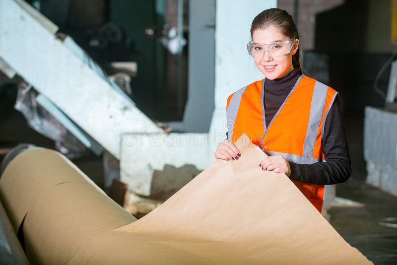Paper mill facotry worker stock photo. Image of brown - 80613782
