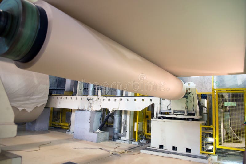 Paper Mill Factory: Fourdrinier Machine Stock Image - Image of ...