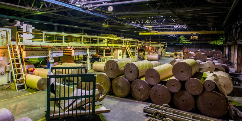 Paper mill factory stock photo. Image of dried, huge - 82568354