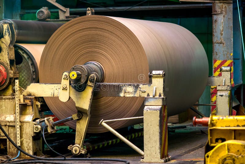 Paper mill factory stock image. Image of press, final - 82387737
