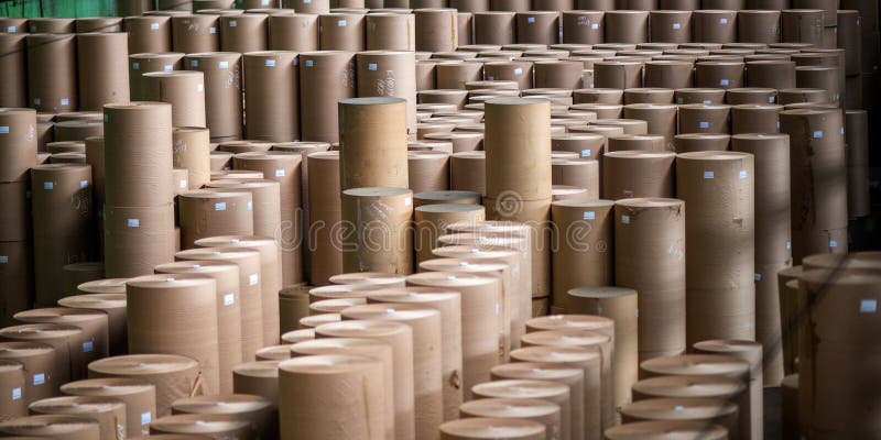 Paper mill factory stock photo. Image of economy, brown - 82558938