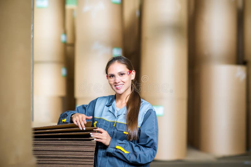 Paper mill factory worker stock image. Image of plant - 92876951