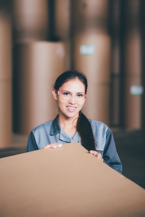 Paper mill factory worker stock image. Image of export - 92876509