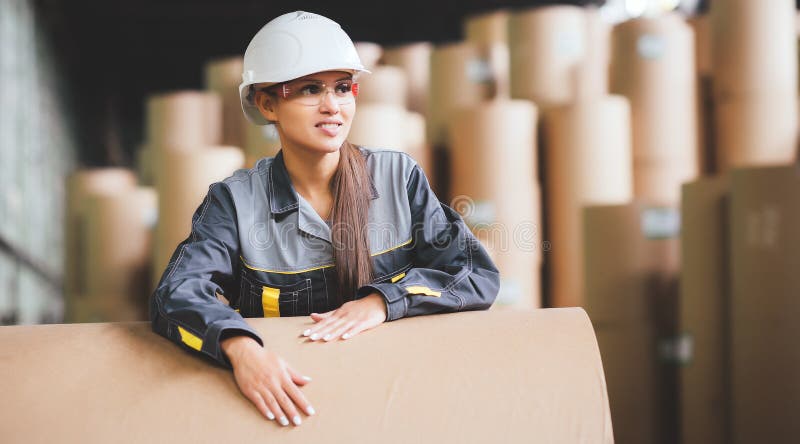 Paper mill factory worker stock image. Image of plant - 92876951