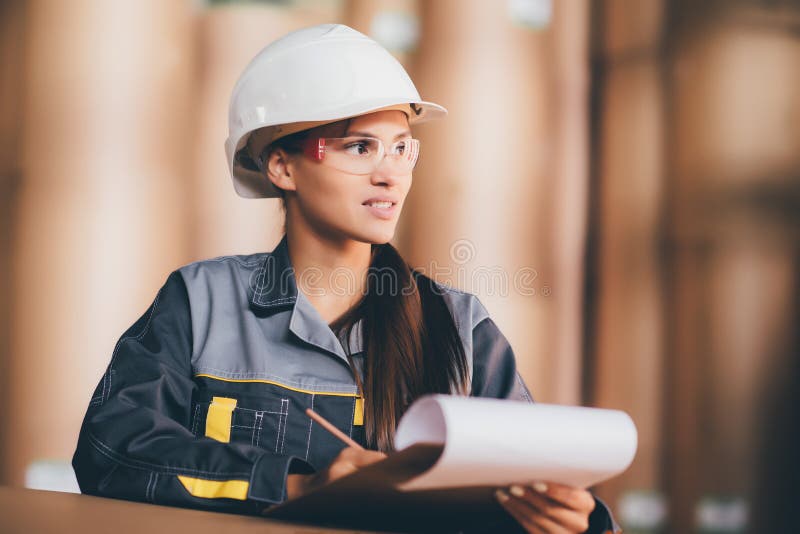 Paper mill factory worker stock photo. Image of resource - 92873522