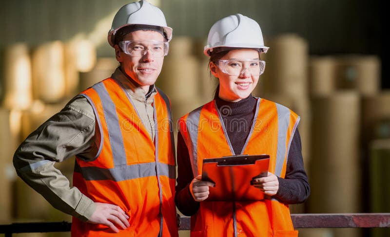 Paper mill factory workers stock image. Image of cardboard - 80613741
