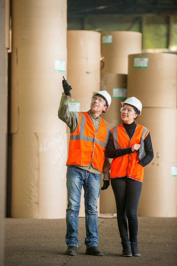 Paper mill factory workers stock photo. Image of production - 80614092