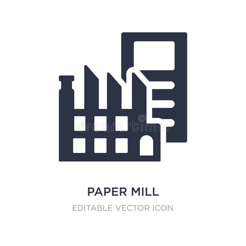 Paper Mill Icon on White Background. Simple Element Illustration from ...