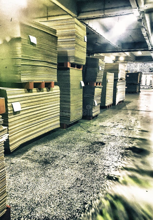 Paper Mill Industrial Machines and Warehouse Environment Stock Photo ...