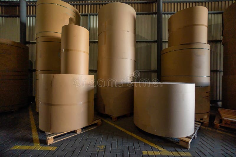 Paper Mill Industry. Warehouse Production Prining Storage Stock Image ...