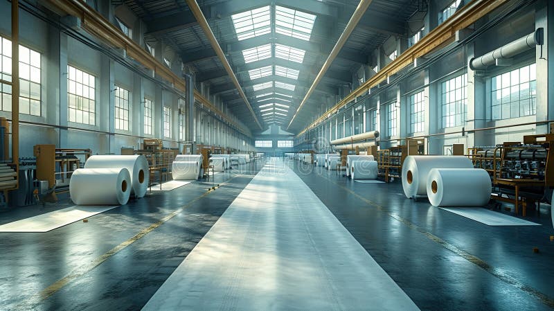 Paper mill stock image. Image of industrial, machine - 320112563