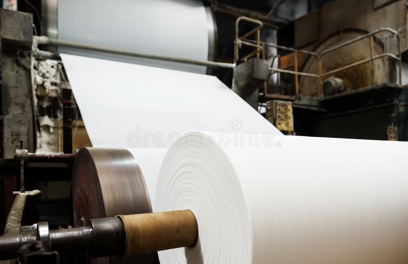 Paper mill Machine stock photo. Image of dryer, background - 50021150