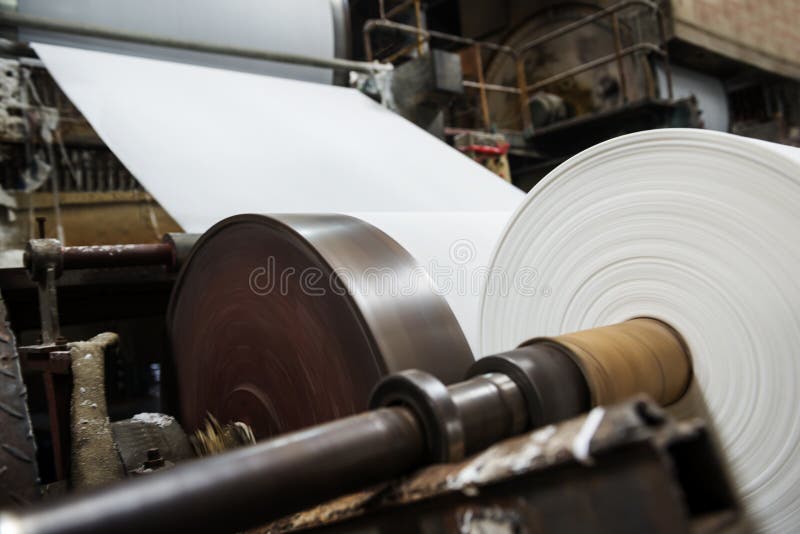Paper mill Machine stock photo. Image of dryer, background - 50021150