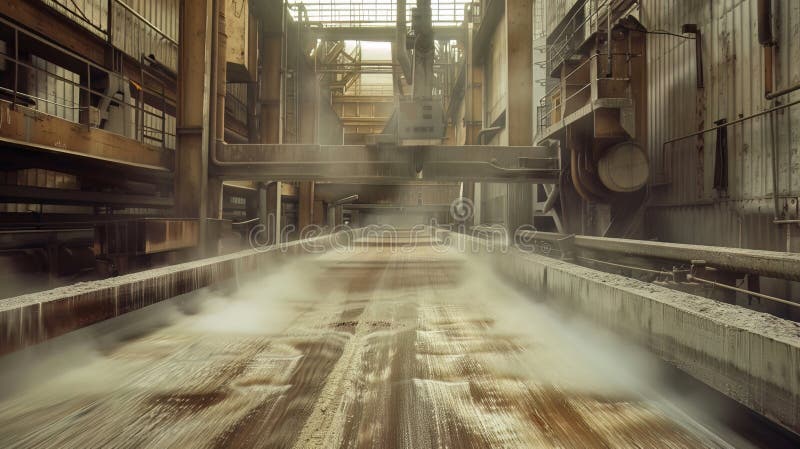 Paper Mill in Motion Turning Pulp into Endless Rolls Stock Illustration ...