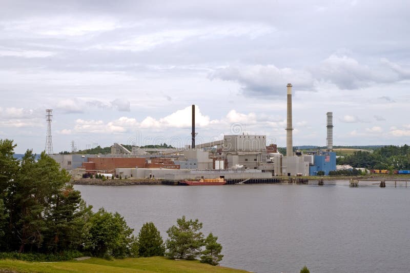Paper mill on river stock photo. Image of mill, manufacture - 3114404