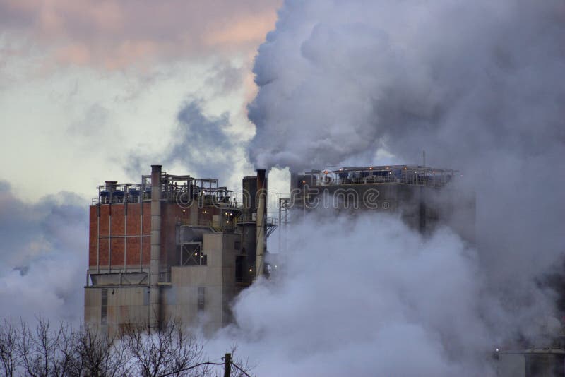 Paper Mill and Steam stock photo. Image of manufacturing - 4554224