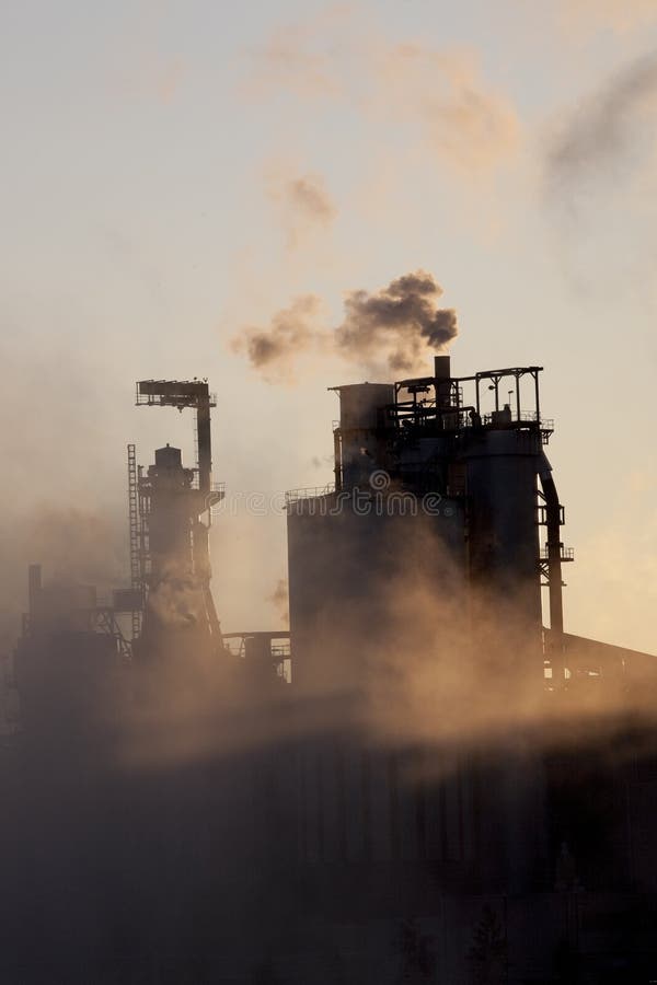 Paper Mill by Sunrise stock image. Image of stack, building - 11463693