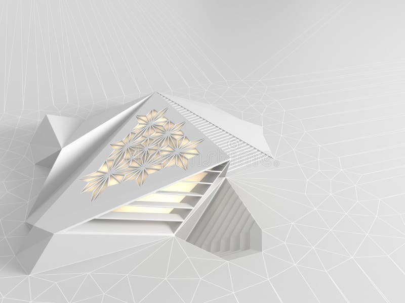 Paper Model of Abstract Modern Building. Architectural Design Stock ...