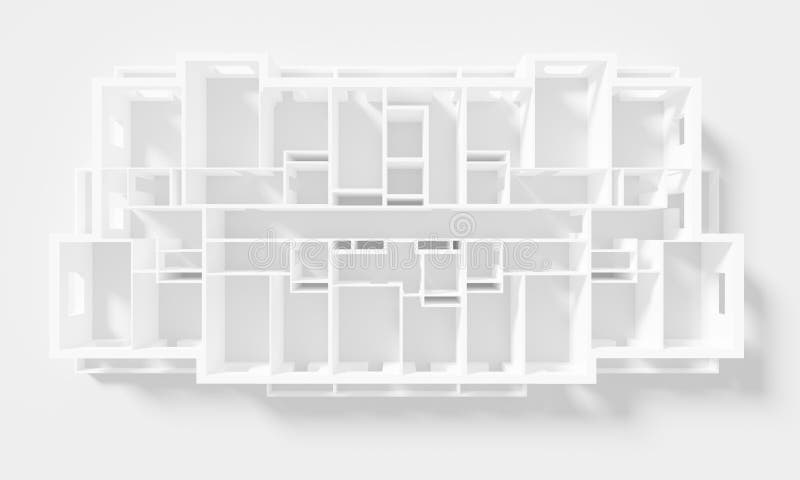 Paper Model of Apartment stock illustration. Illustration of model ...