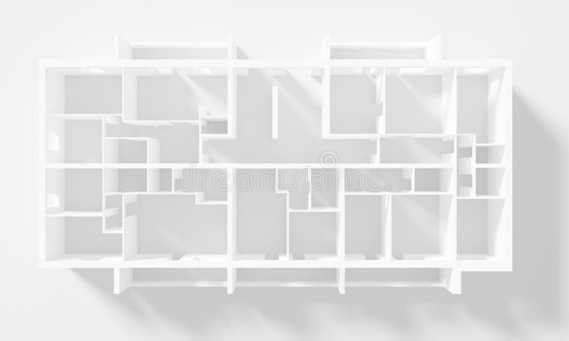 Paper Model of Apartment stock illustration. Illustration of apartment ...