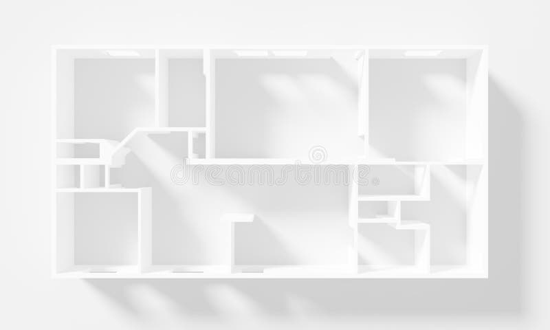 Paper Model of Apartment stock illustration. Illustration of wall ...