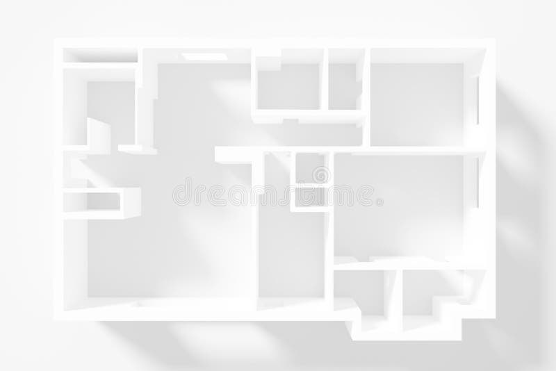 Paper Model of Apartment stock illustration. Illustration of wall ...