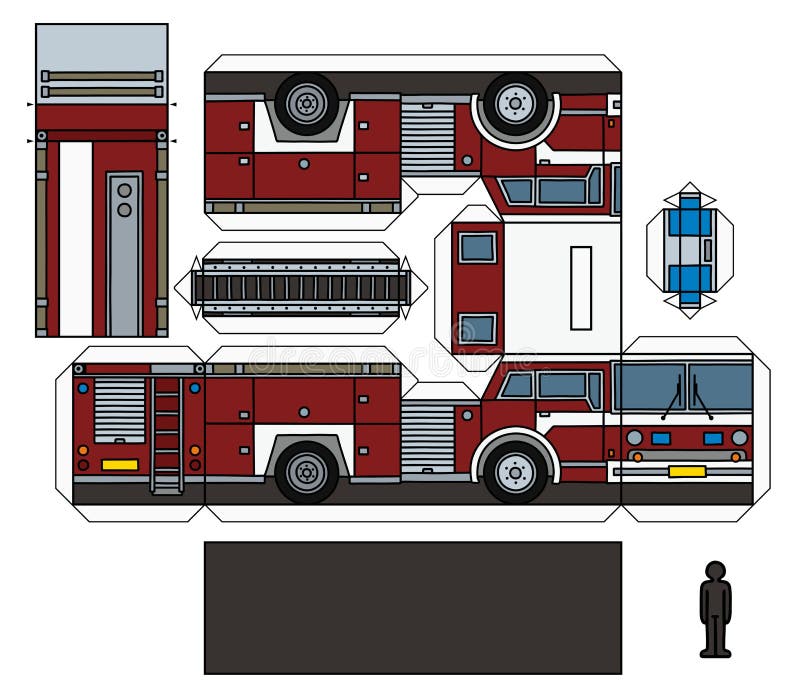 Fire Truck Craft Template