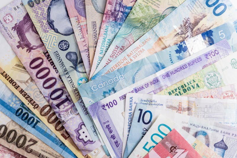 Paper Money Background of the Different Countries Stock Image - Image ...