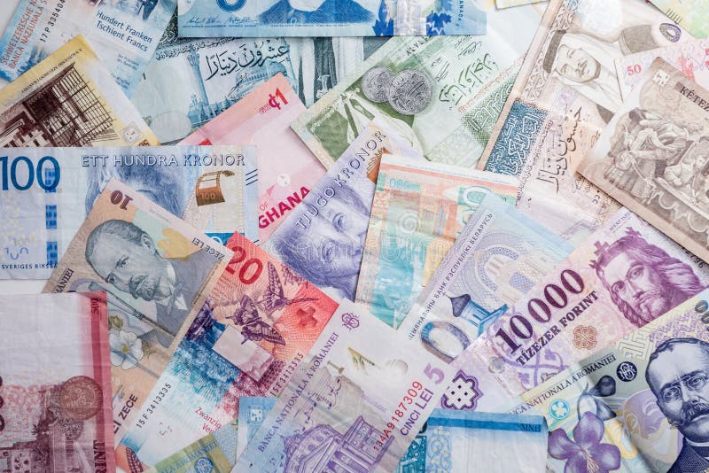 Paper Money Background of the Different Countries Stock Image - Image ...