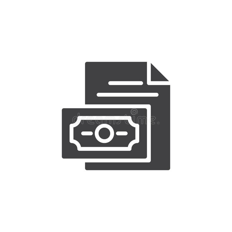 Money Document and Calculator Vector Icon Stock Vector - Illustration ...