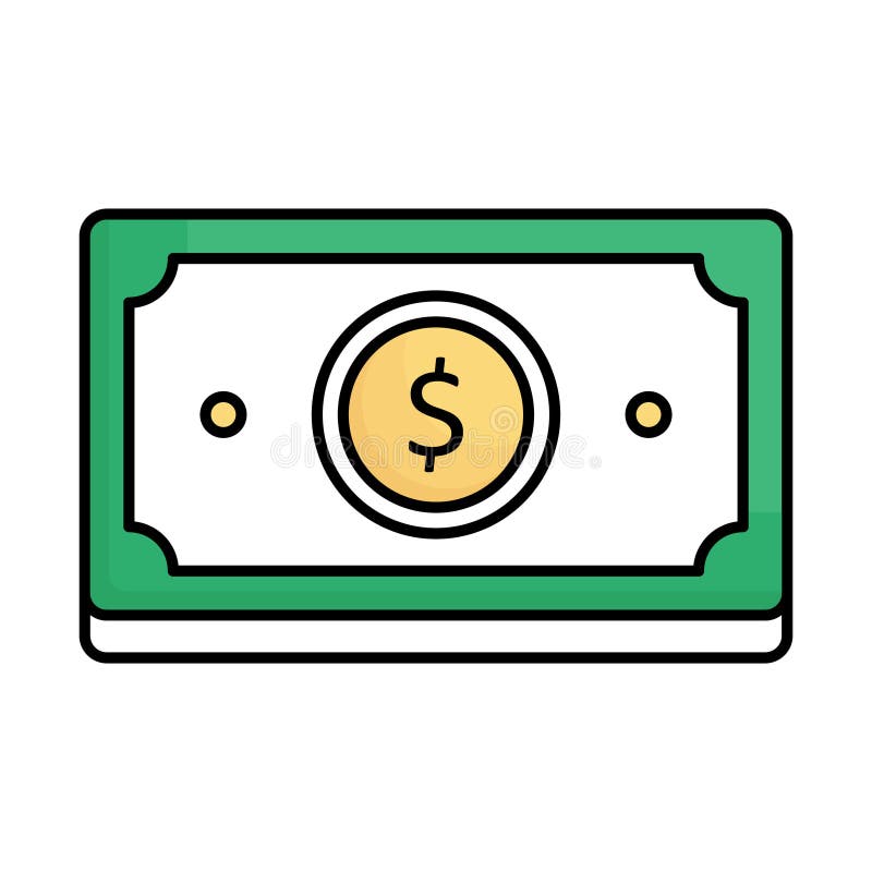 Paper Money Fill Inside Vector Icon Which Can Easily Modify or Edit ...
