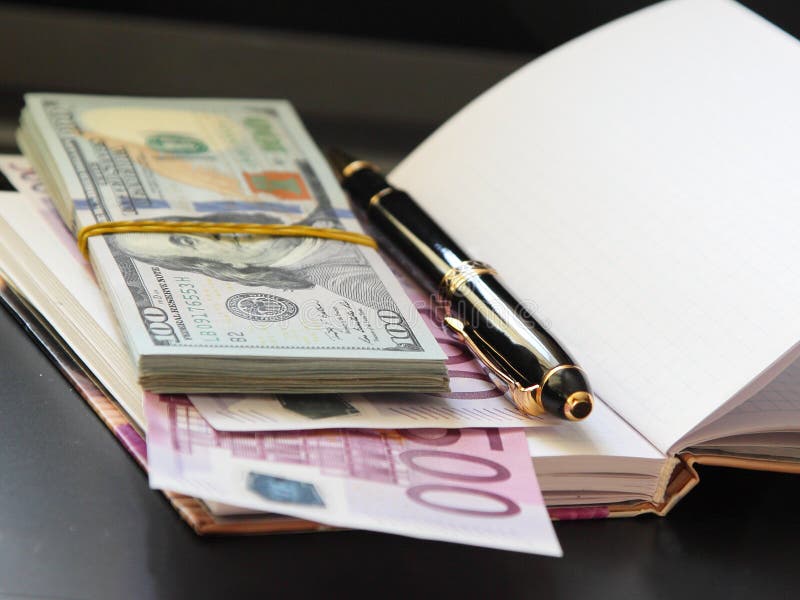 Paper Money, Notebook, Handle. Stock Image - Image of finance, packing ...
