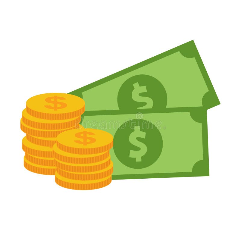 Paper Money Stack of Cash Dollar Bills Vector Illustration Stock Vector ...