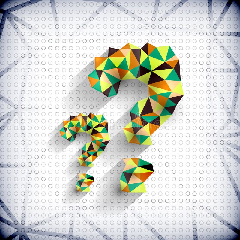 Paper Mosaic Triangles Texture Question Mark Stock Vector ...