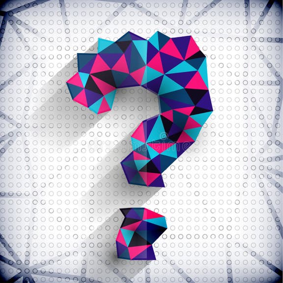 Paper Mosaic Triangles Texture Question Mark Stock Vector ...